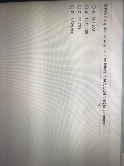 Solved In how many distinct ways can the letters in | Chegg.com