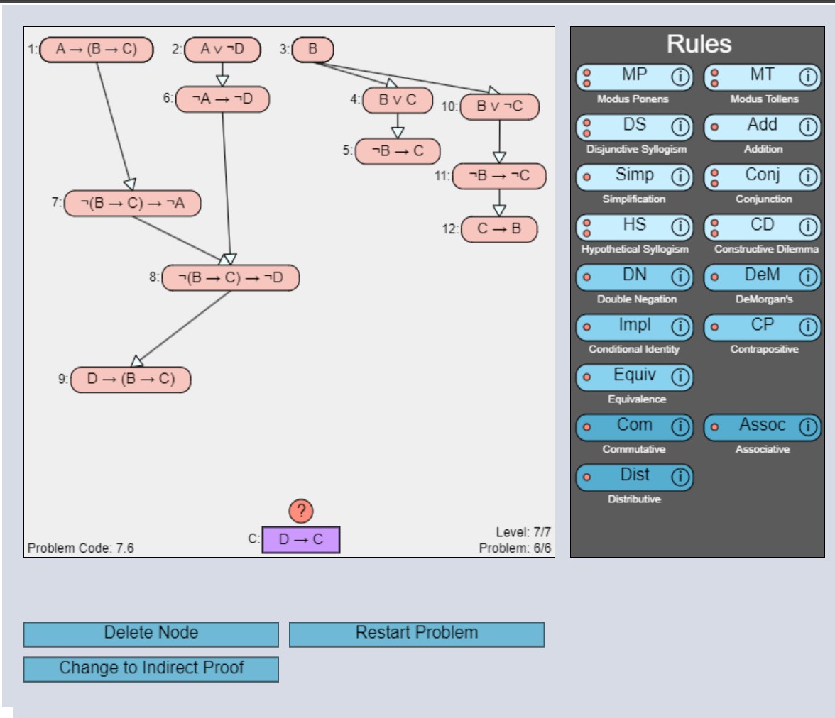 Need help solving logic proof. Please use the rules | Chegg.com