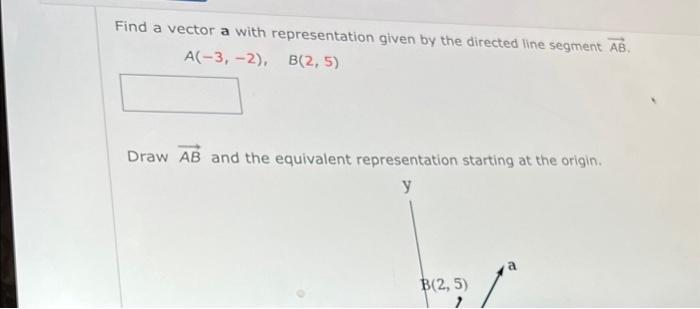 Solved Find a vector a with representation given by the | Chegg.com