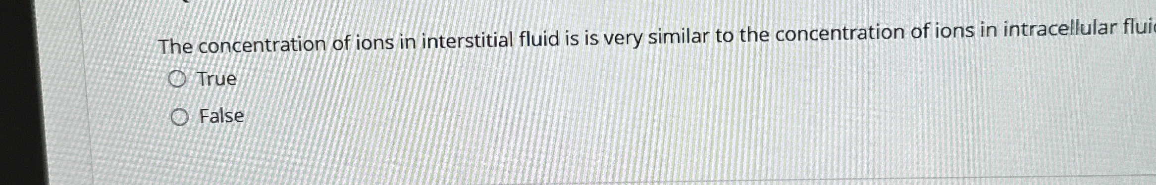 Solved The concentration of ions in interstitial fluid is is | Chegg.com
