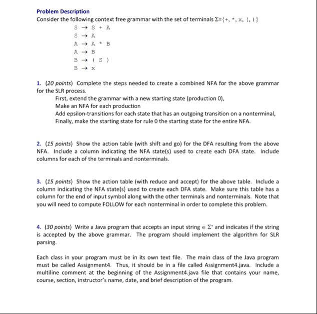 Solved Please solve 1-4Problem DescriptionConsider the | Chegg.com