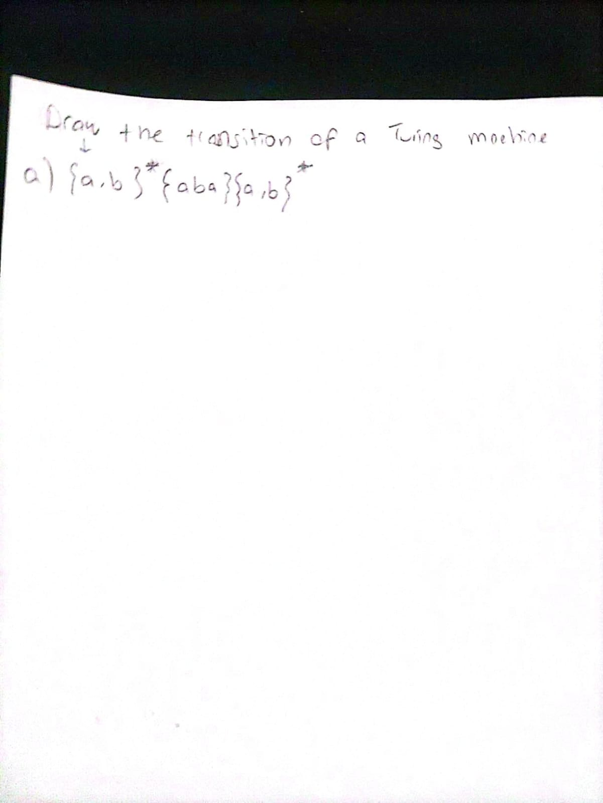 Solved draw the transition diagram of a turing machine an | Chegg.com