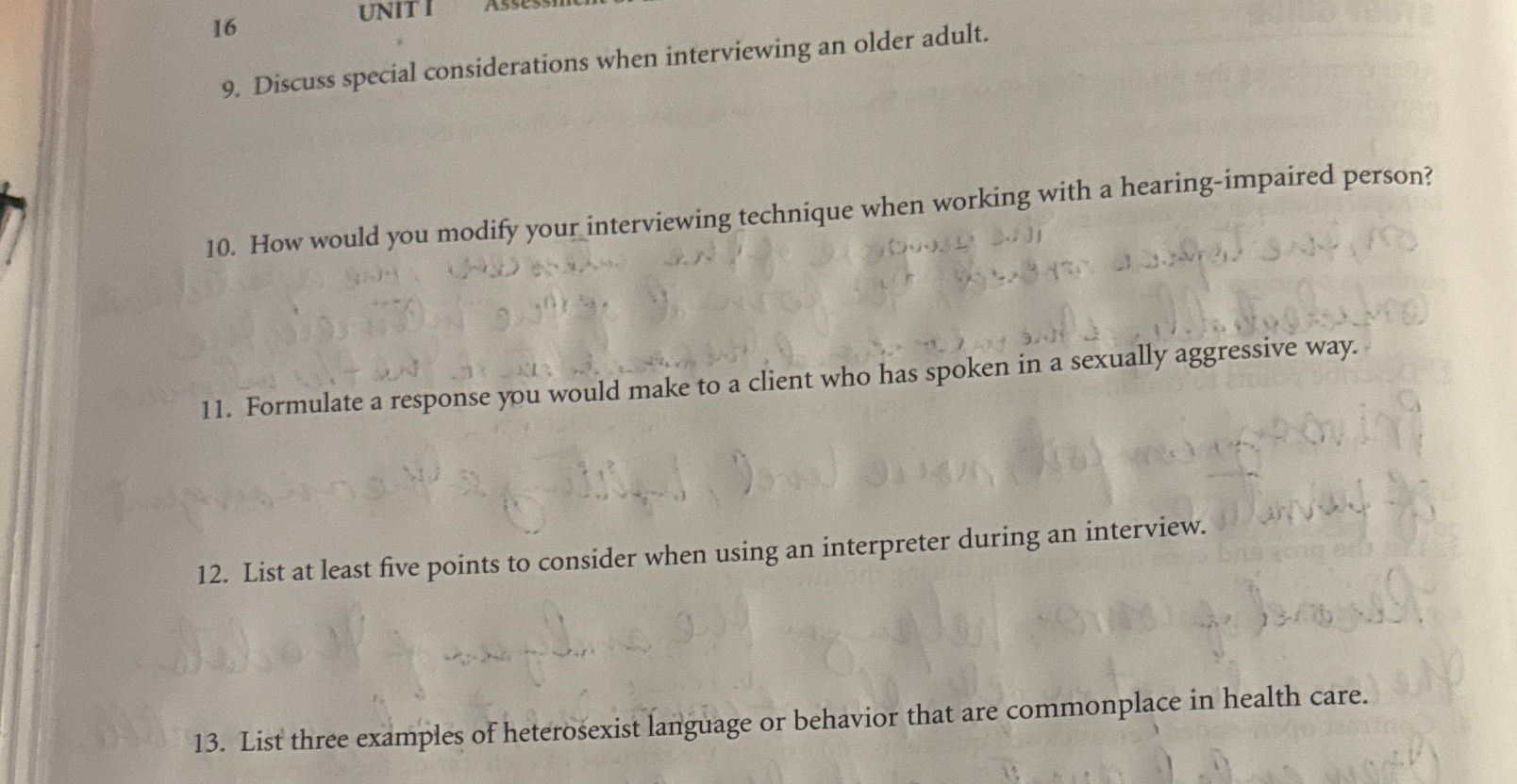 Solved Discuss special considerations when interviewing an | Chegg.com