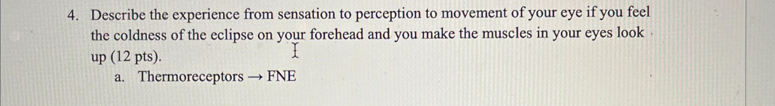 Solved Describe the experience from sensation to perception | Chegg.com