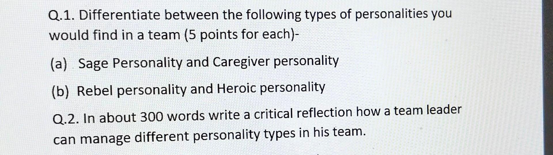 Solved Q.1. Differentiate between the following types of | Chegg.com