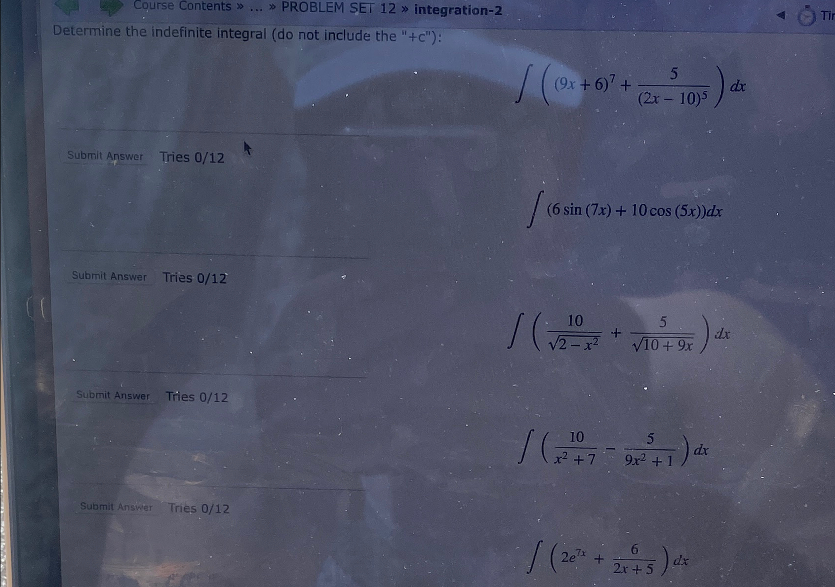 Solved Course Contents » ... » ﻿PROBLEM SET 12 » | Chegg.com