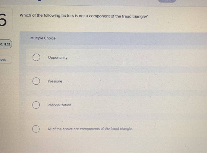 Solved Which Of The Following Factors Is Not A Component Of