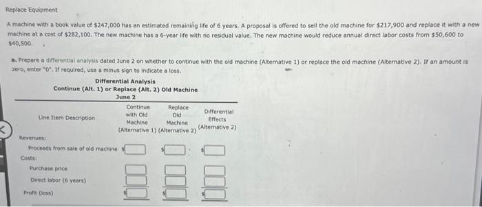 Solved A machine with a book value of $247,000 has an | Chegg.com