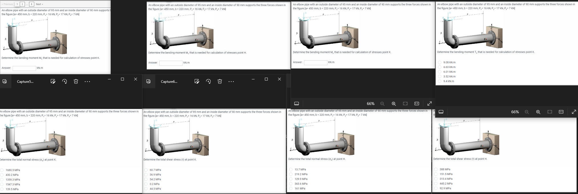 Solved An elbow pipe with an outside diameter of 95 ﻿mm and | Chegg.com