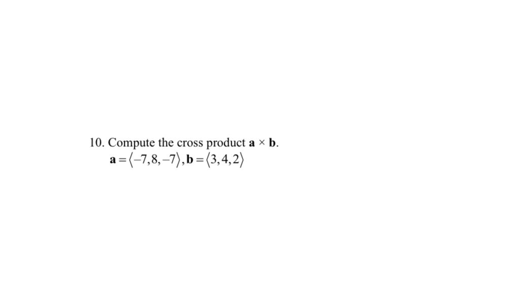 Solved Compute the cross product | Chegg.com