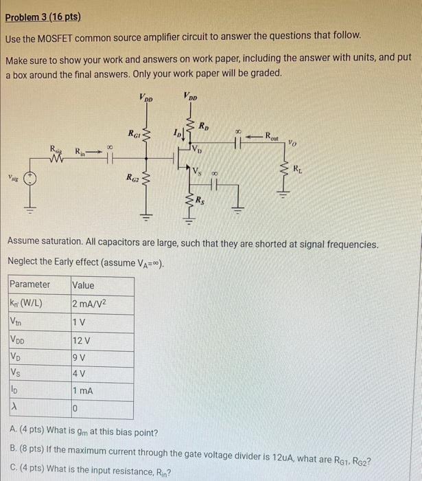 Common Source Mosfet Amplifier Circuit Diagram And Working 1
