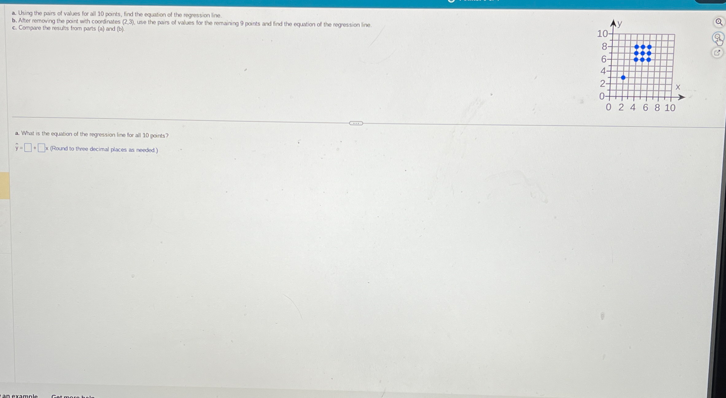 Solved a. ﻿Using the pairs of values for all 10 ﻿points, | Chegg.com