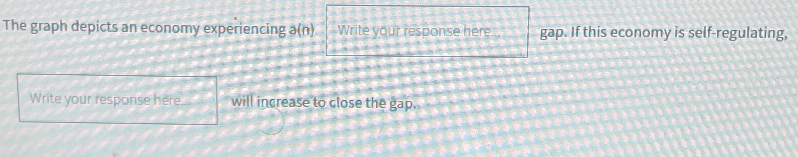 Solved The graph depicts an economy experiencing a(n) ﻿gap. | Chegg.com