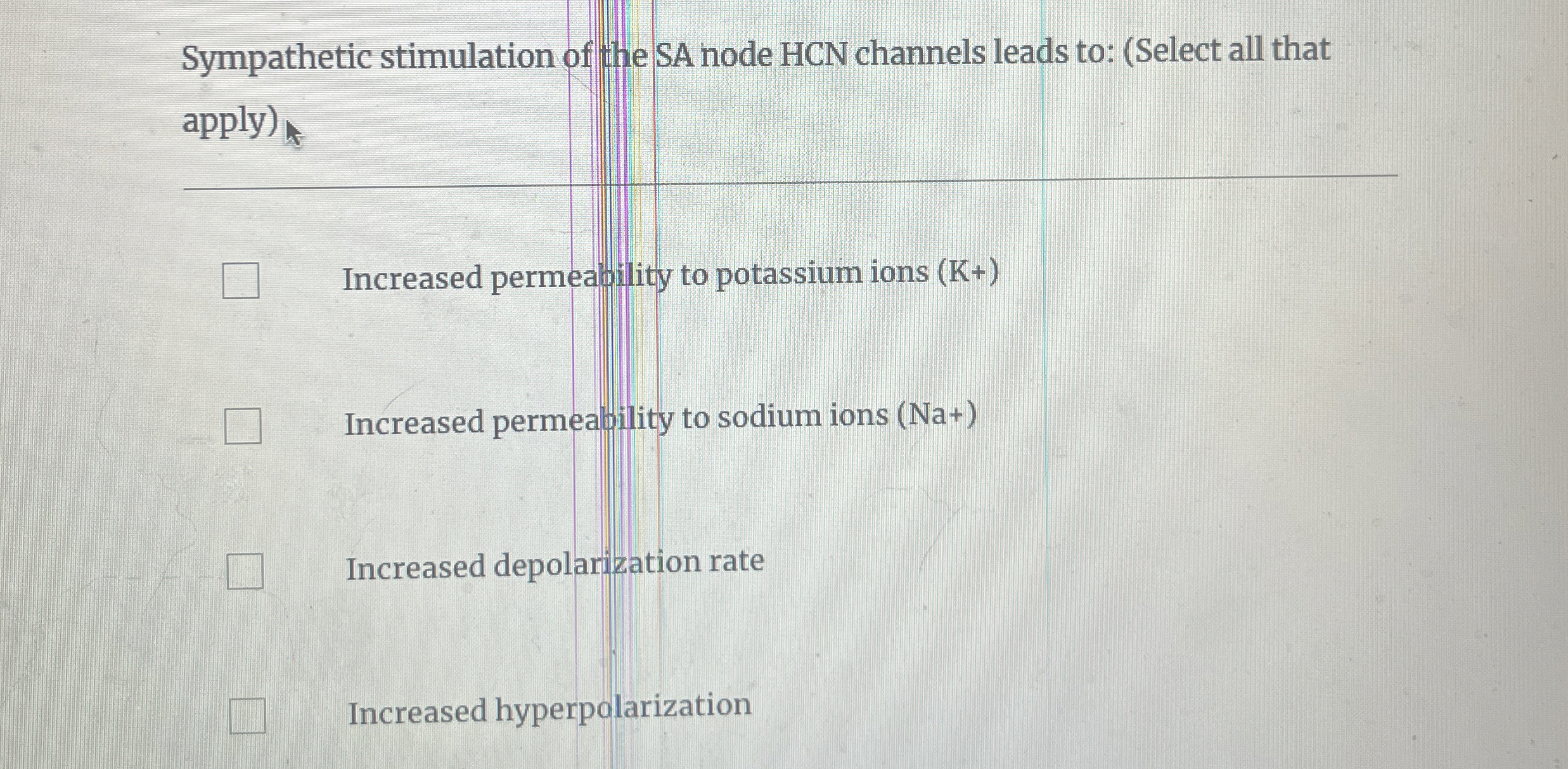 Solved Sympathetic stimulation of the SA node HCN channels | Chegg.com