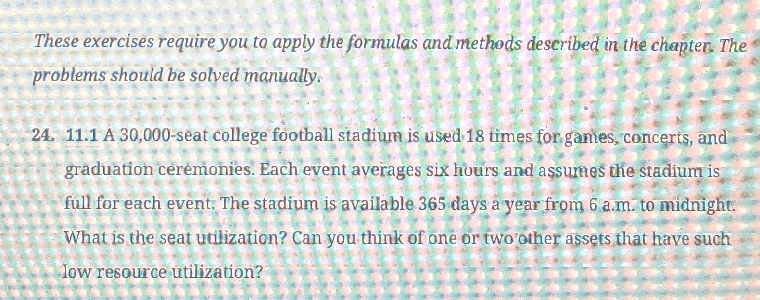 Solved These exercises require you to apply the formulas and | Chegg.com