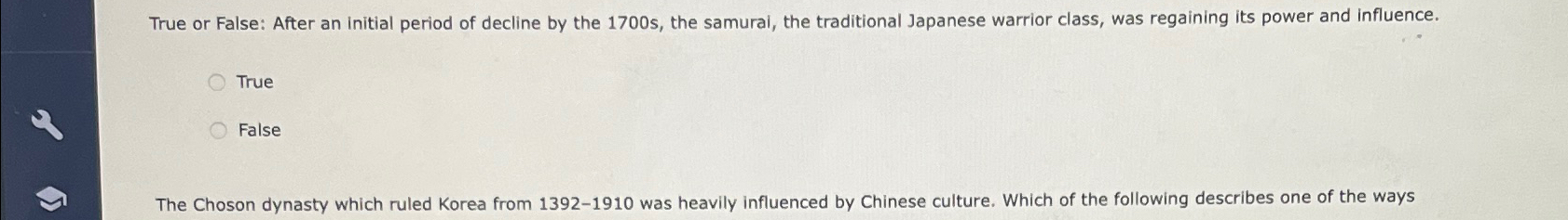 Solved True or False: After an initial period of decline by | Chegg.com