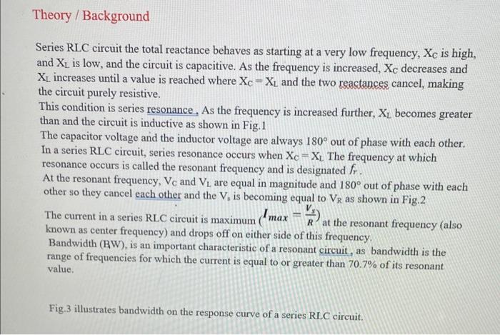Solved Series RLC circuit the total reactance behaves as | Chegg.com