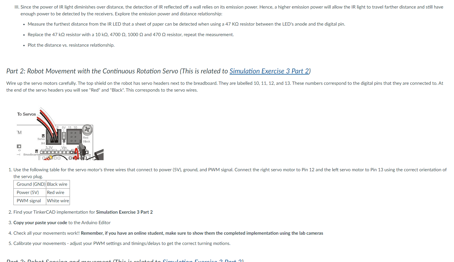 2. Find your TinkerCAD implementation for Simulation | Chegg.com