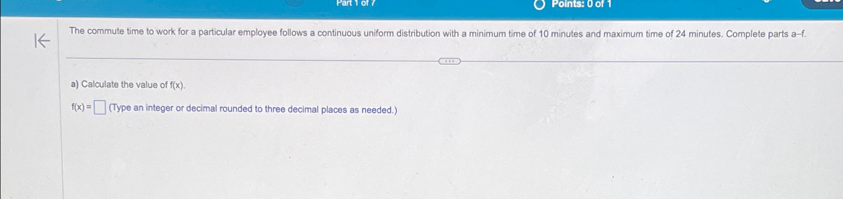 Solved The commute time to work for a particular employee | Chegg.com