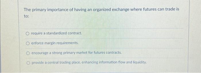 The primary importance of having an organized | Chegg.com