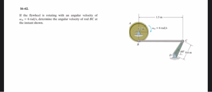 Solved 15m If the flywheel is rotating with an angular | Chegg.com