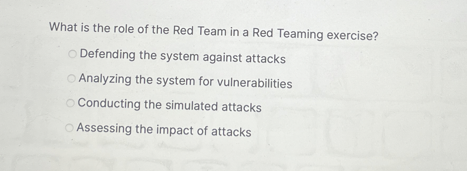 Solved What is the role of the Red Team in a Red Teaming | Chegg.com