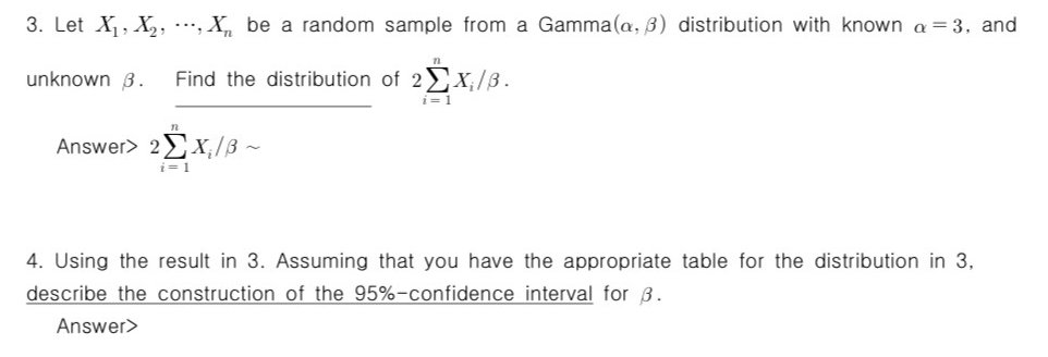 Solved 3) ﻿Let x1,x2,cdots,xn ﻿be a random sample from a | Chegg.com