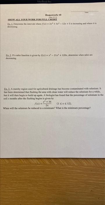 Solved Ex. 1, Detarmine the intervals where | Chegg.com