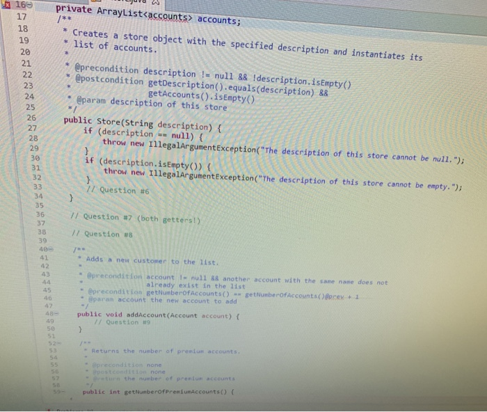 Solved Question 8. Create the store::getNumberOfAccounts | Chegg.com