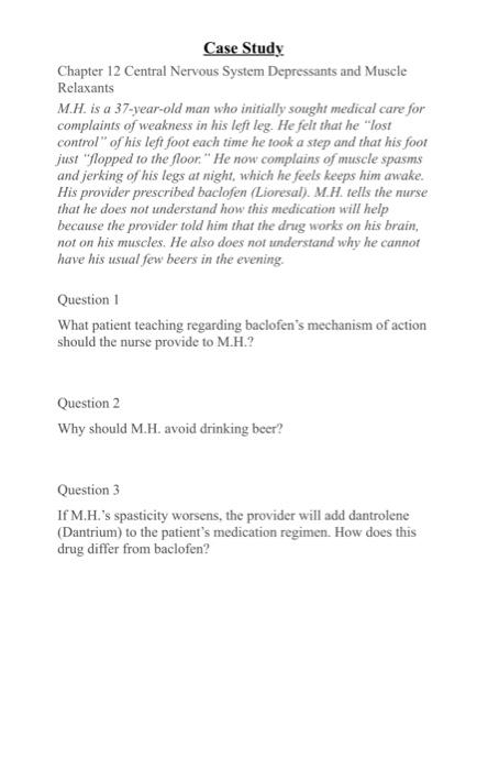 Solved Case Study Chapter 9 Photo Atlas of Drug | Chegg.com