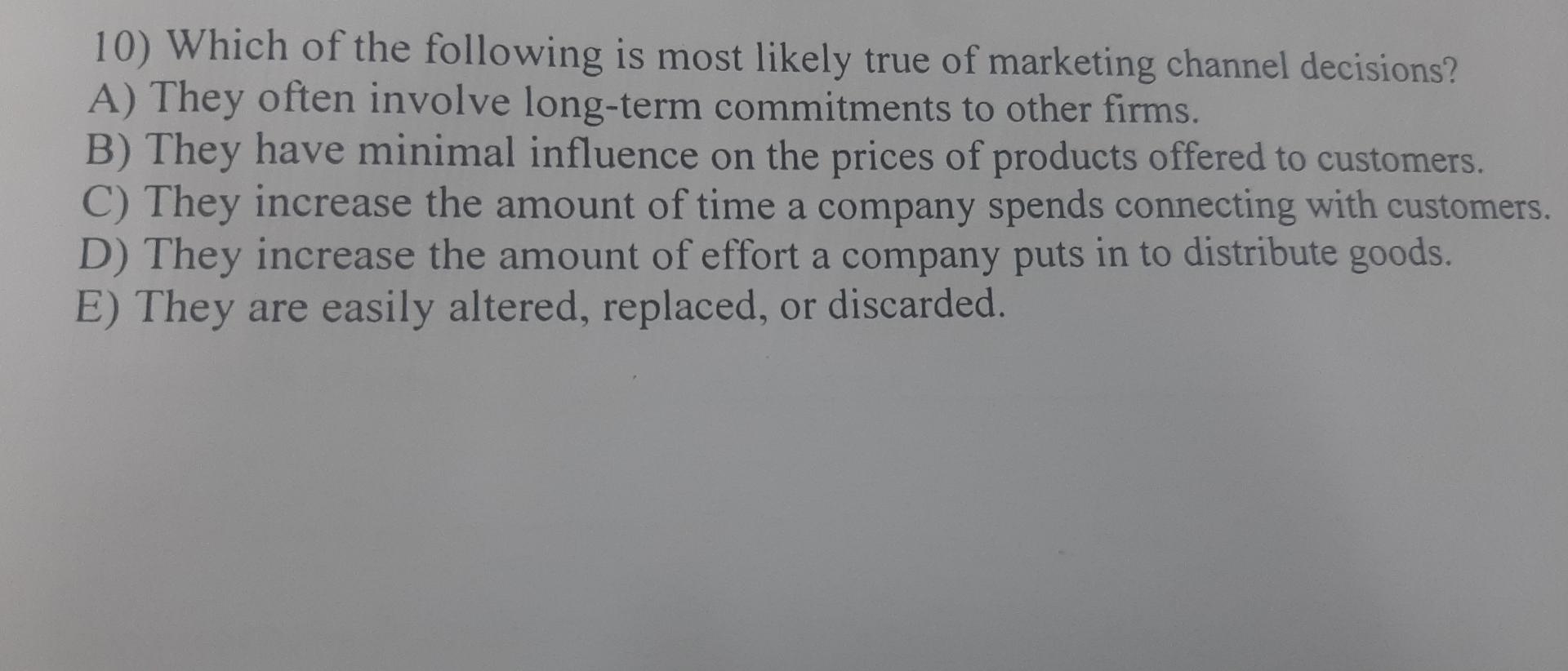 Solved Which of the following is most likely true of | Chegg.com