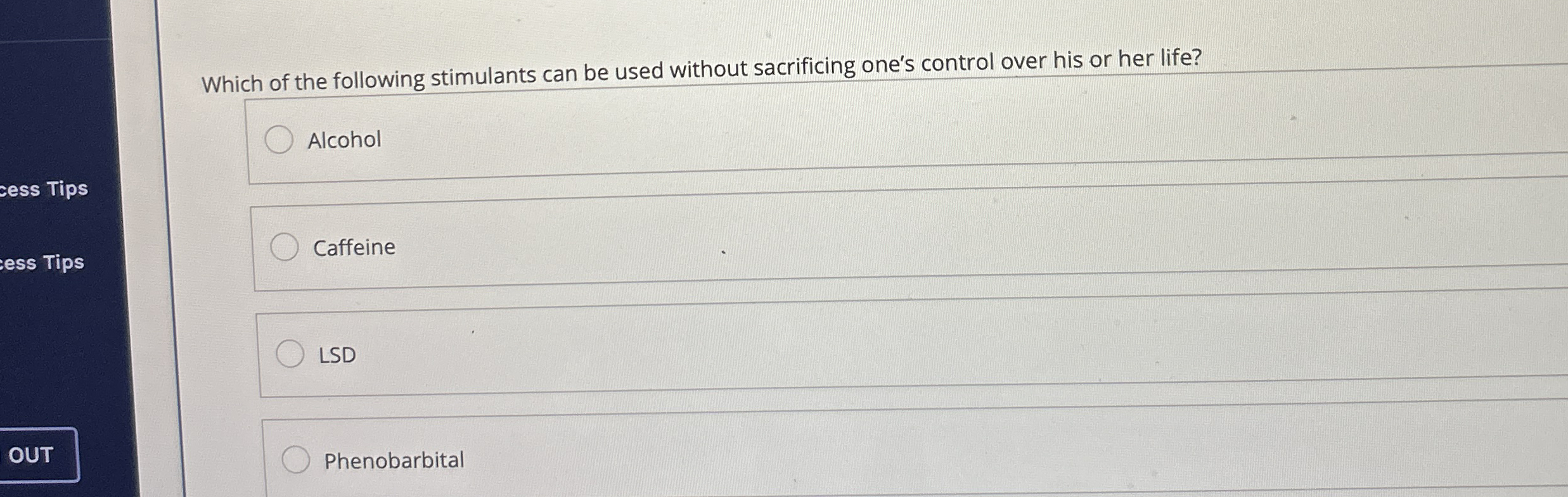 Solved Which of the following stimulants can be used without | Chegg.com