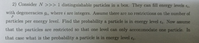 Solved Consider N>>>1 ﻿distinguishable particles in a box. | Chegg.com
