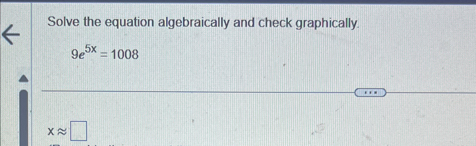 Solved Solve the equation algebraically and check | Chegg.com