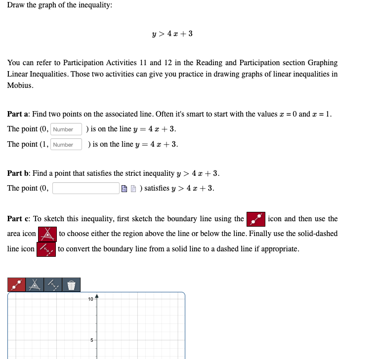 Solved Draw the graph of the inequality:y>4x+3You can refer | Chegg.com