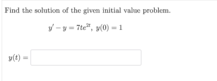 Solved Find the solution of the given initial value | Chegg.com