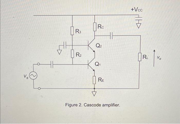The circuit in Figure 2 is a cascode amplifier. The | Chegg.com