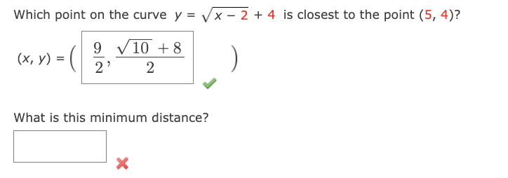 Solved Which point on the curve y=x-22+4 ﻿is closest to the | Chegg.com