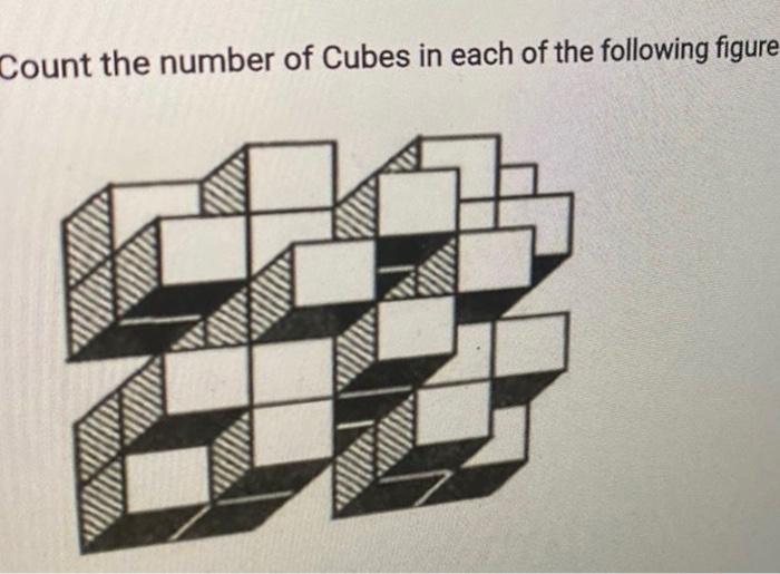 Solved Count the number of Cubes in each of the following | Chegg.com