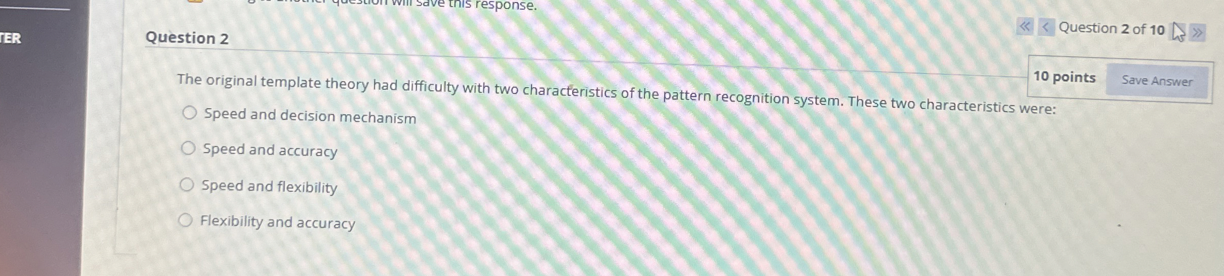 Solved Question 210 ﻿pointsThe original template theory had | Chegg.com