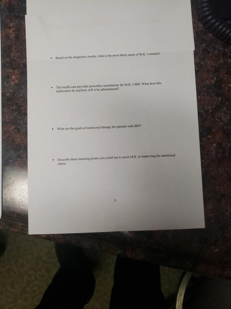 Solved ATA College Case Study Inflammatory Bowel Disease | Chegg.com