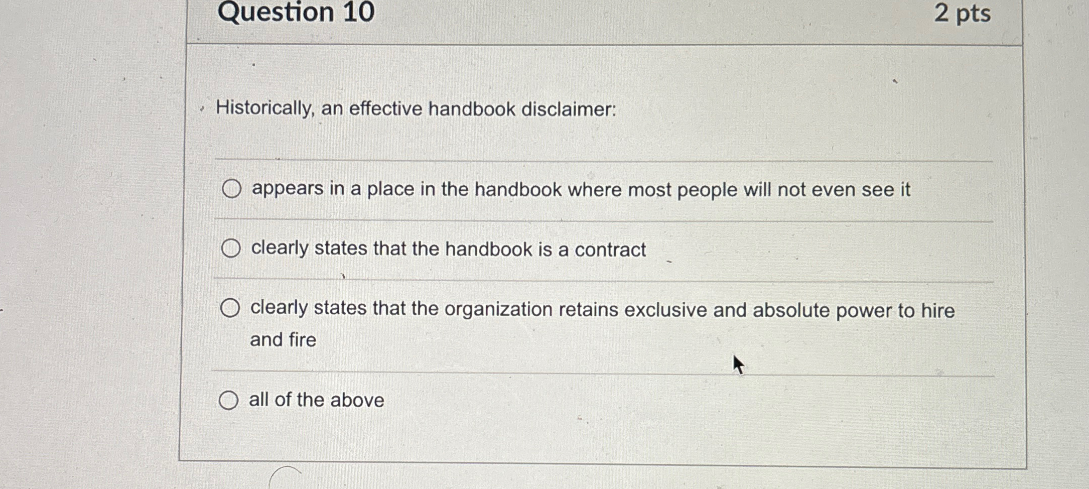 Solved Question 102 ﻿ptsHistorically, an effective handbook | Chegg.com