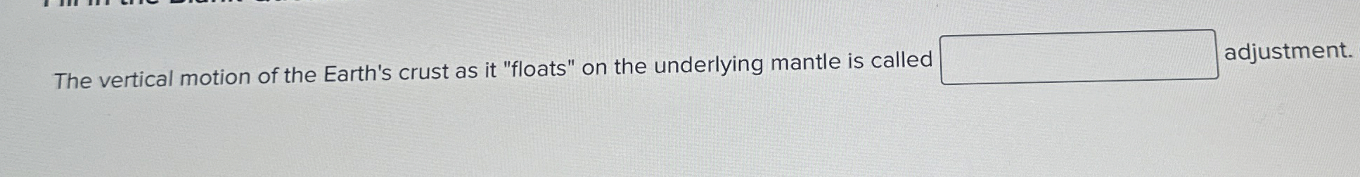 Solved The vertical motion of the Earth's crust as it | Chegg.com