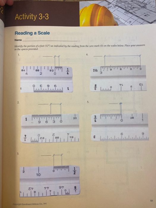 Activity 3-3 Reading a Scale Name Identify the | Chegg.com