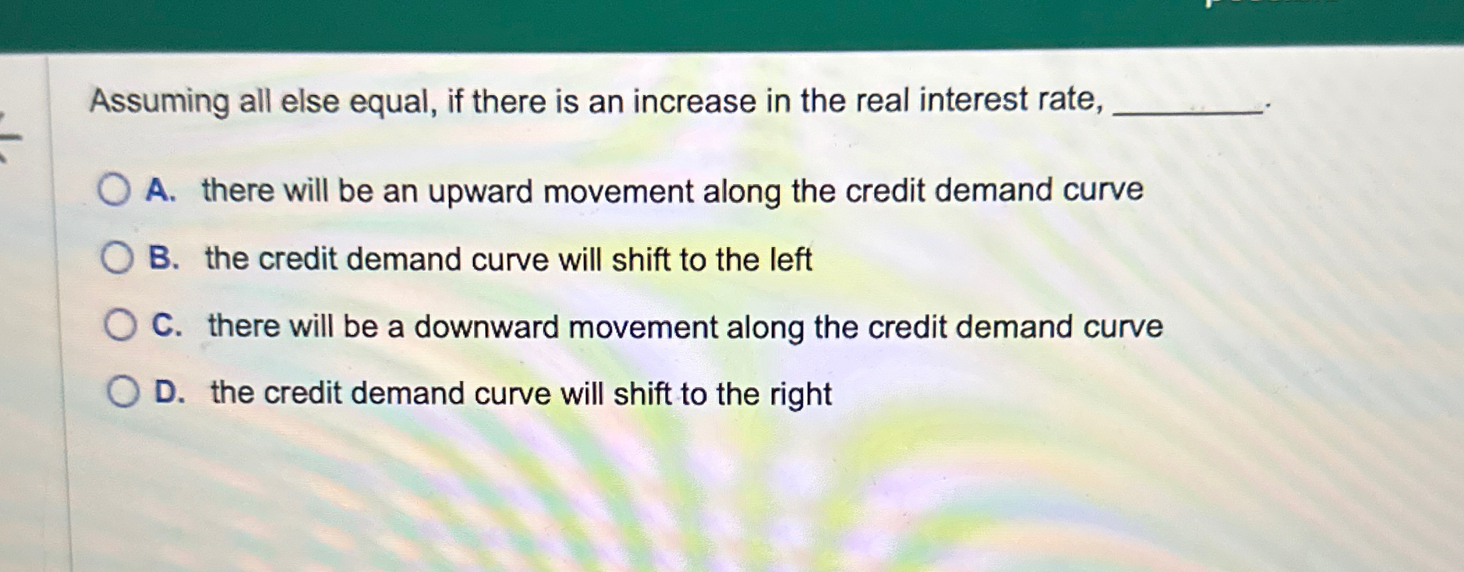 Solved Assuming all else equal, if there is an increase in | Chegg.com