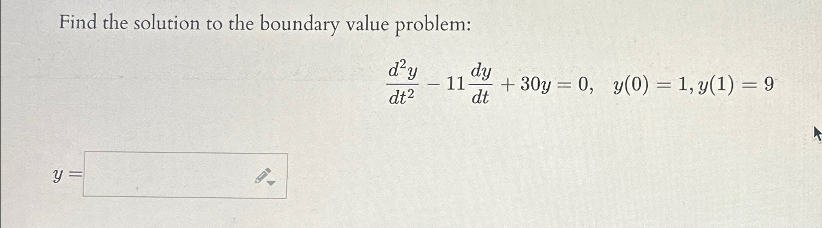 Solved Find the solution to the boundary value | Chegg.com