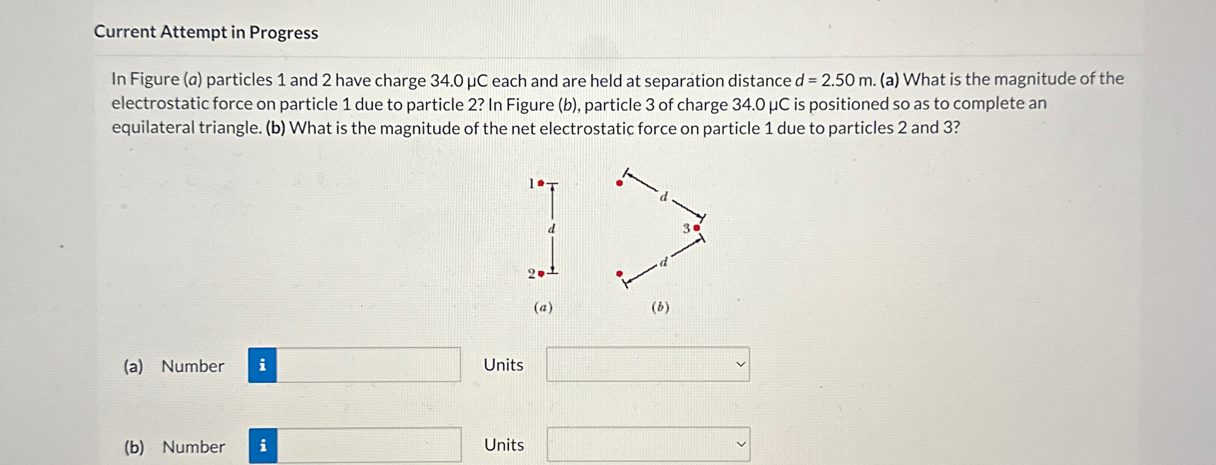 Solved Current Attempt in ProgressIn Figure (a) ﻿particles 1 | Chegg.com