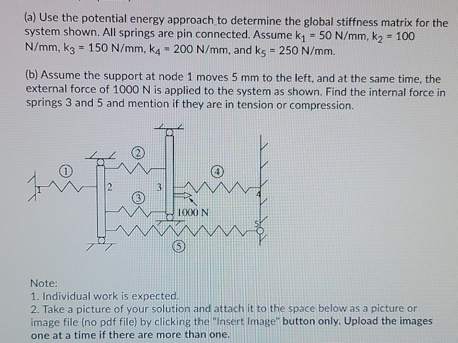 Solved (a) Use the potential energy approach to determine | Chegg.com