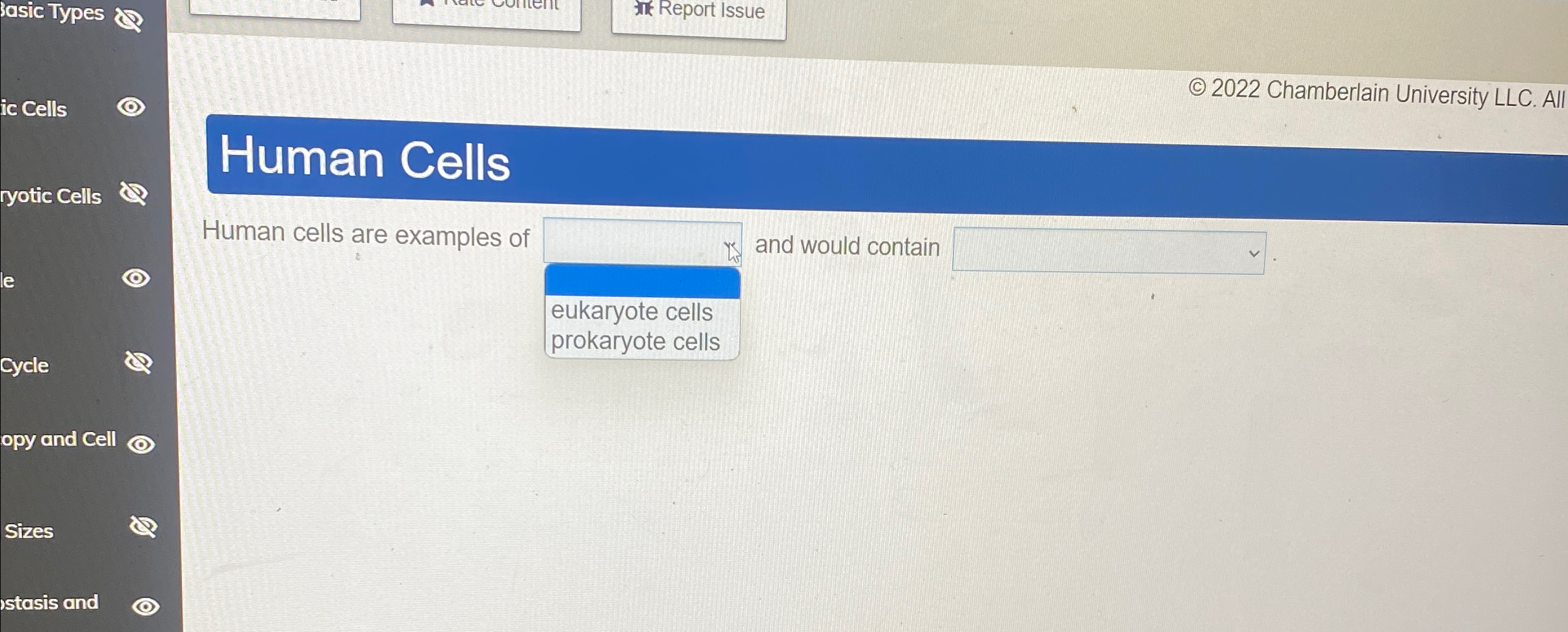 Solved ic Cells(c) 2022 ﻿Chamberlain University LLC. | Chegg.com