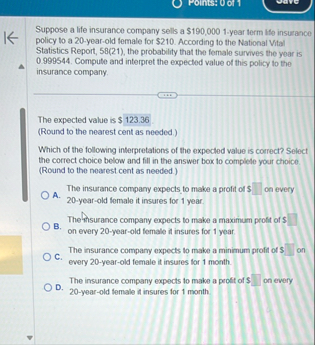 Solved Suppose a life insurance company sells a | Chegg.com